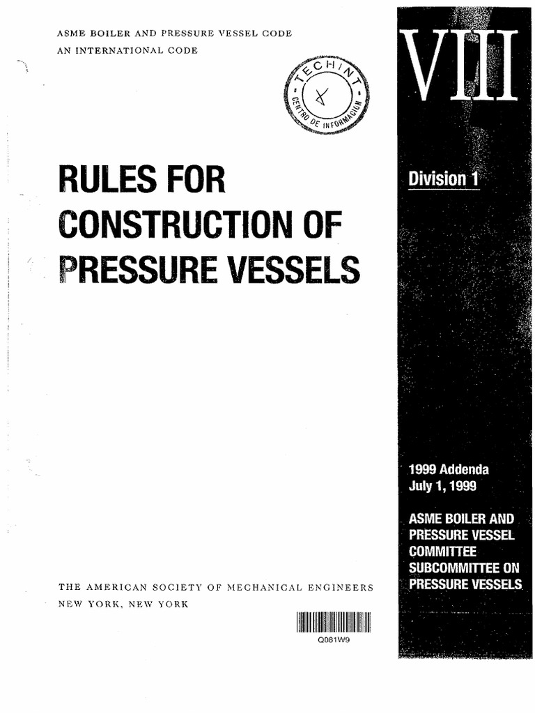Asme Boiler 1998-Viii Div-1 | PDF
