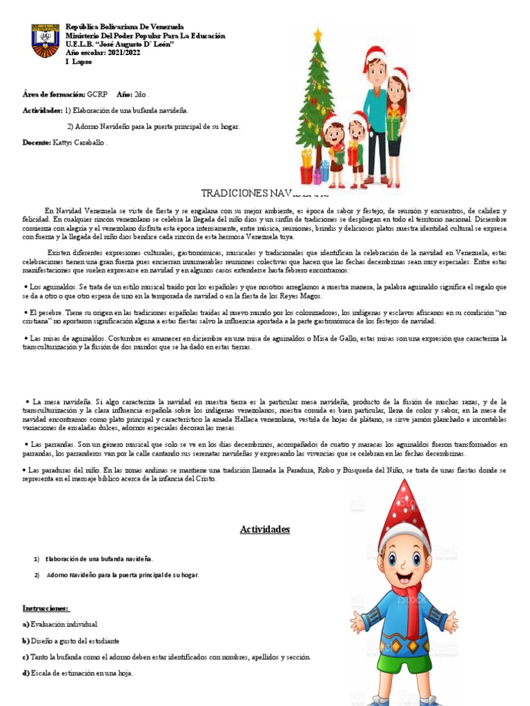 TRADICIONES Navideñas | PDF | Navidad | Tradiciones navideñas