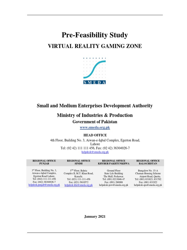 Virtual Reality Gaming Zone Plan | PDF | Internal Rate Of Return ...