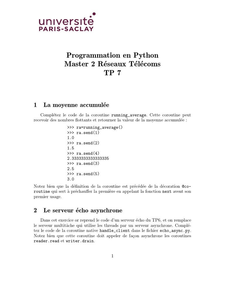 TP 7 | PDF | Méthodes et références pédagogiques | Ordinateurs