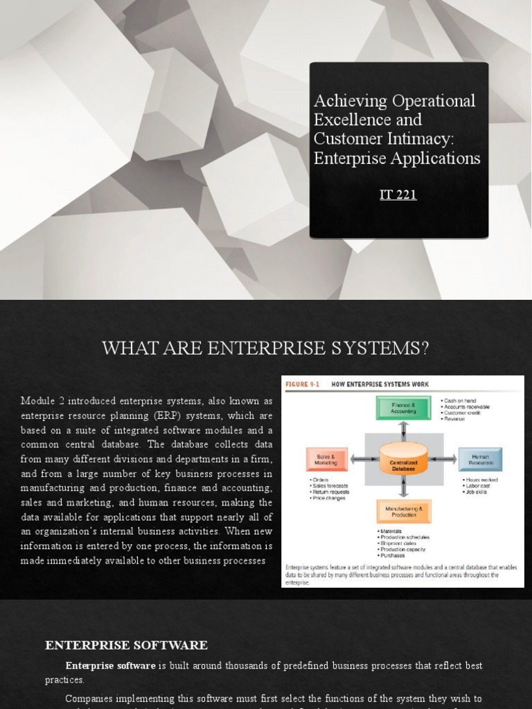 Achieving Operational Excellence and Customer Intimacy: Enterprise ...