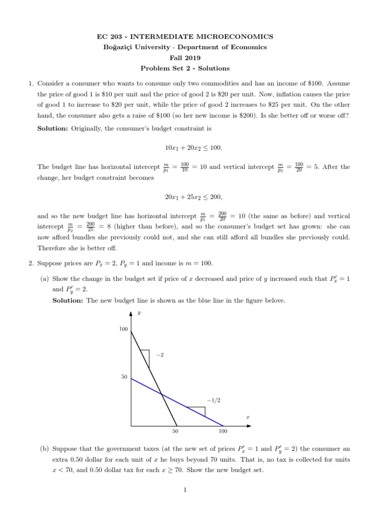 Intermediate Microeconomics Solutions | PDF | Utility | Marketing
