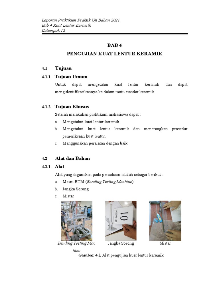 Bab 4 KUAT LENTUR KERAMIK | PDF