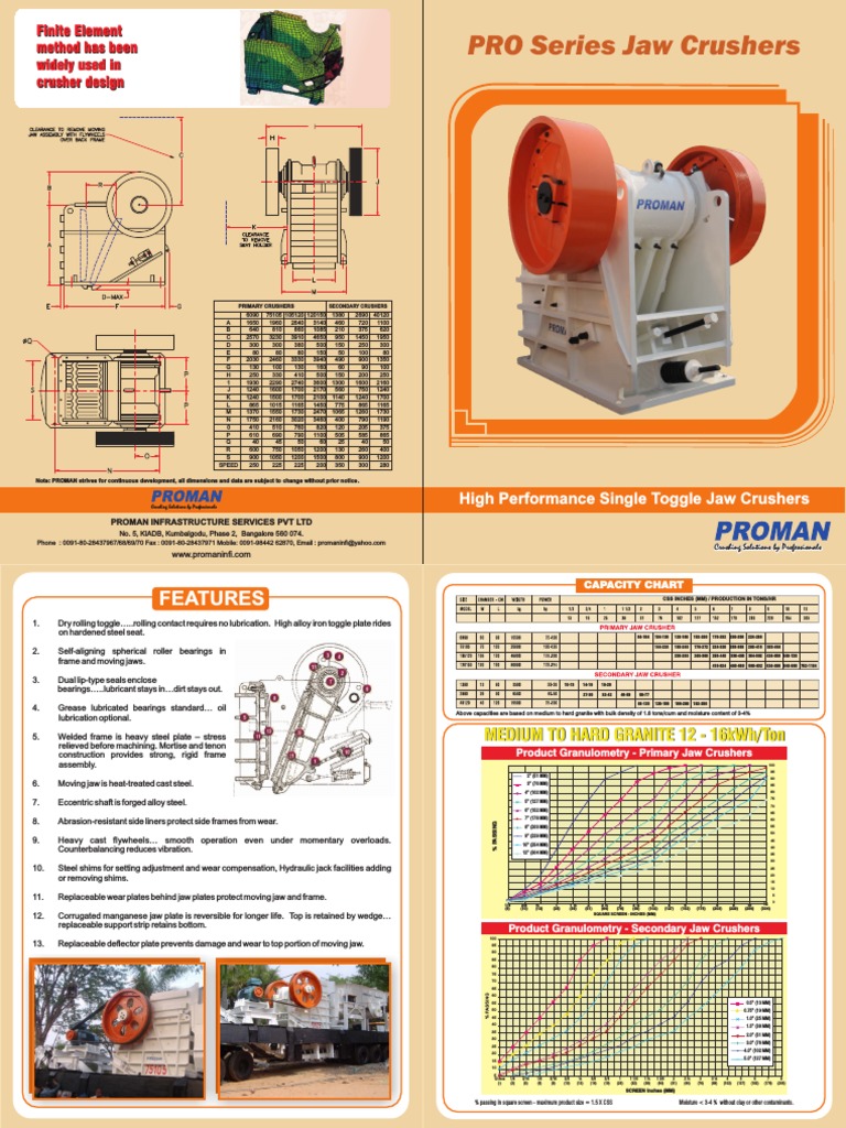 02 PRO Series Jaw Crushers 2 | PDF | Bearing (Mechanical) | Steel