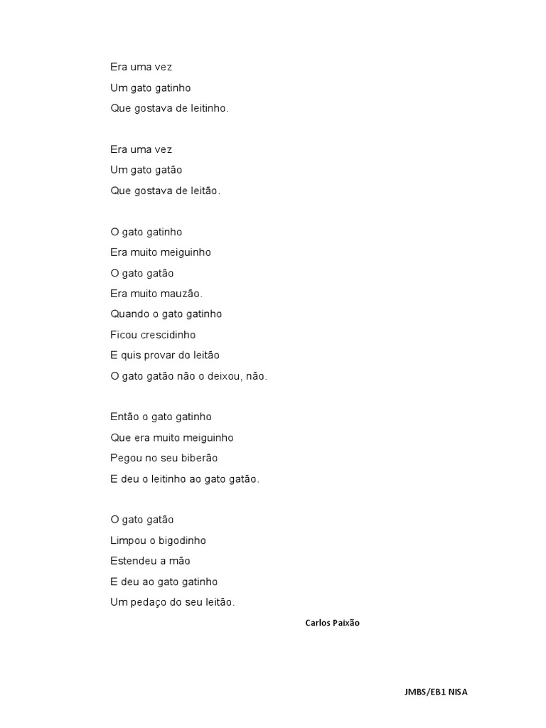 Lengalenga Do Gato | PDF