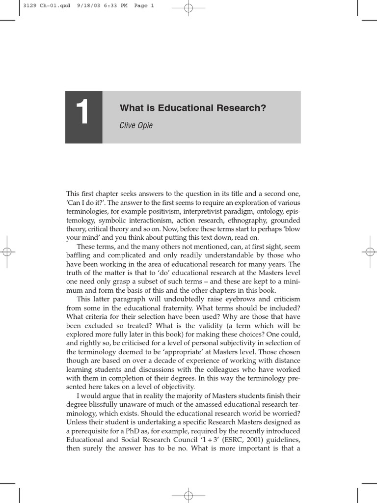 What Is Educational Research | PDF | Qualitative Research | Hypothesis