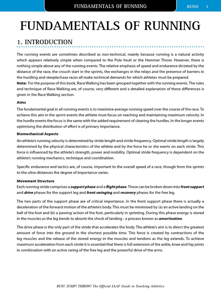 Fundamentals of Running: Run! Jump! Throw! The Official Iaaf Guide To ...