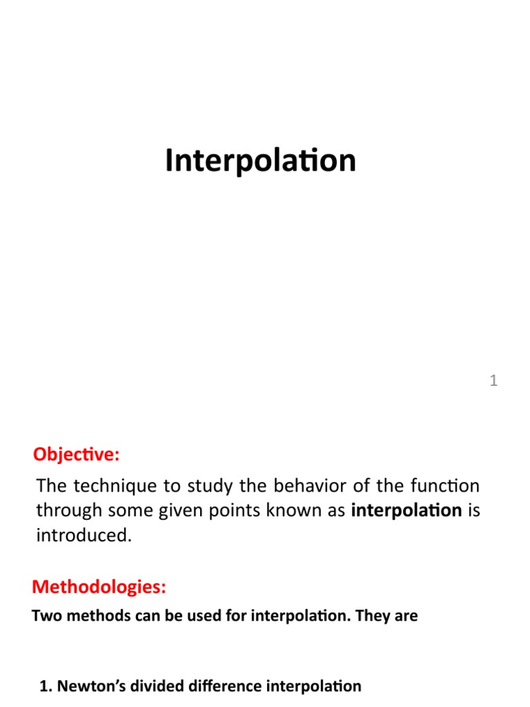 CH6 (1) Interpolation | PDF | Interpolation | Zero Of A Function