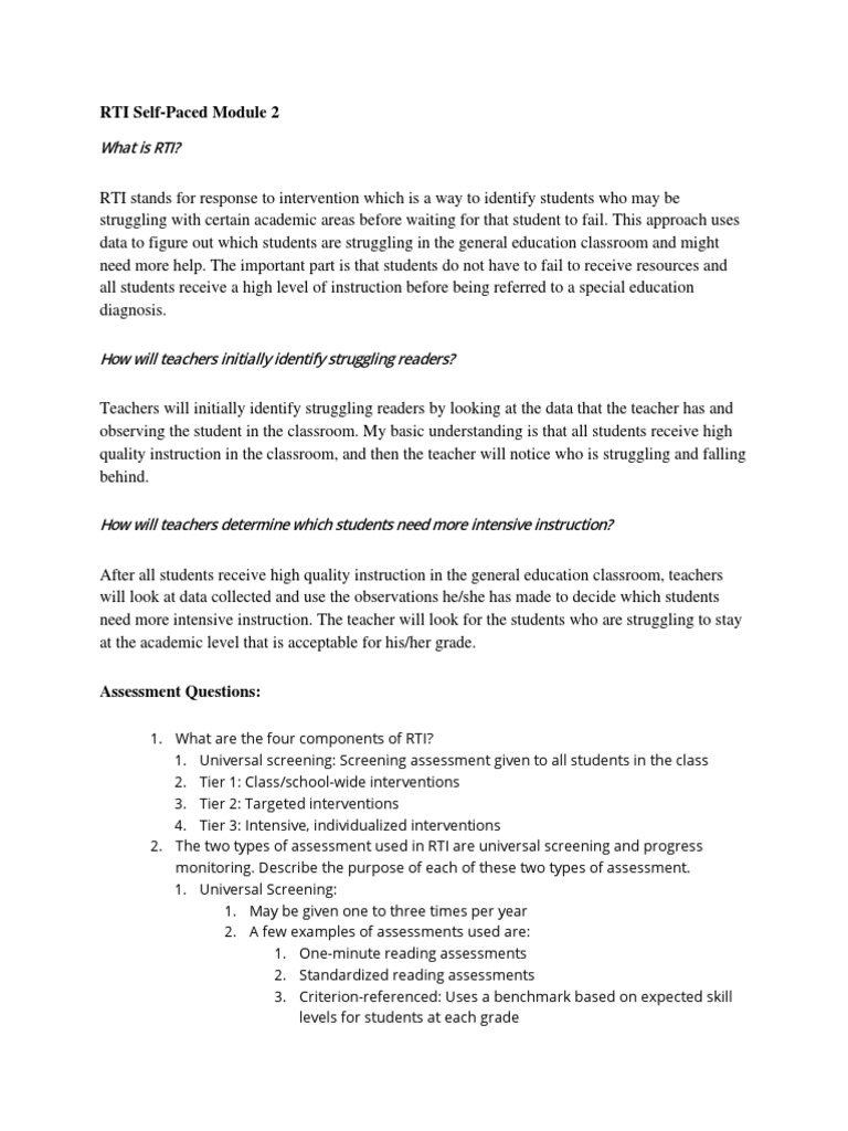 Ed 490 Self Paced Module Two Final | PDF | Evaluation | Teaching