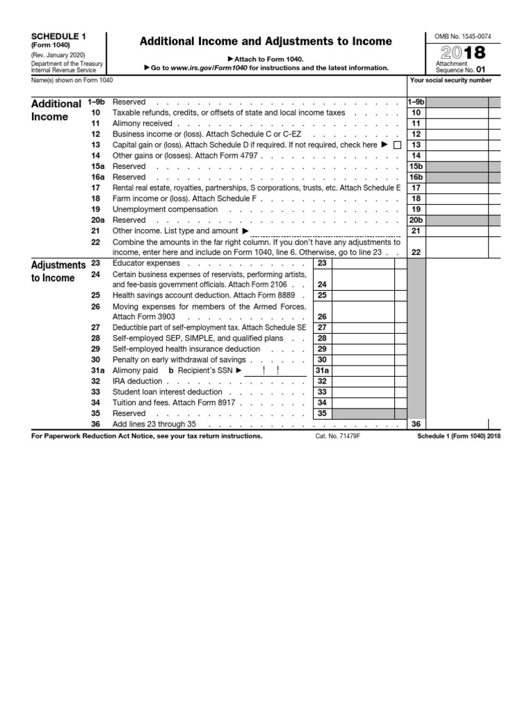 Additional Income and Adjustments To Income | PDF | Tax Deduction ...