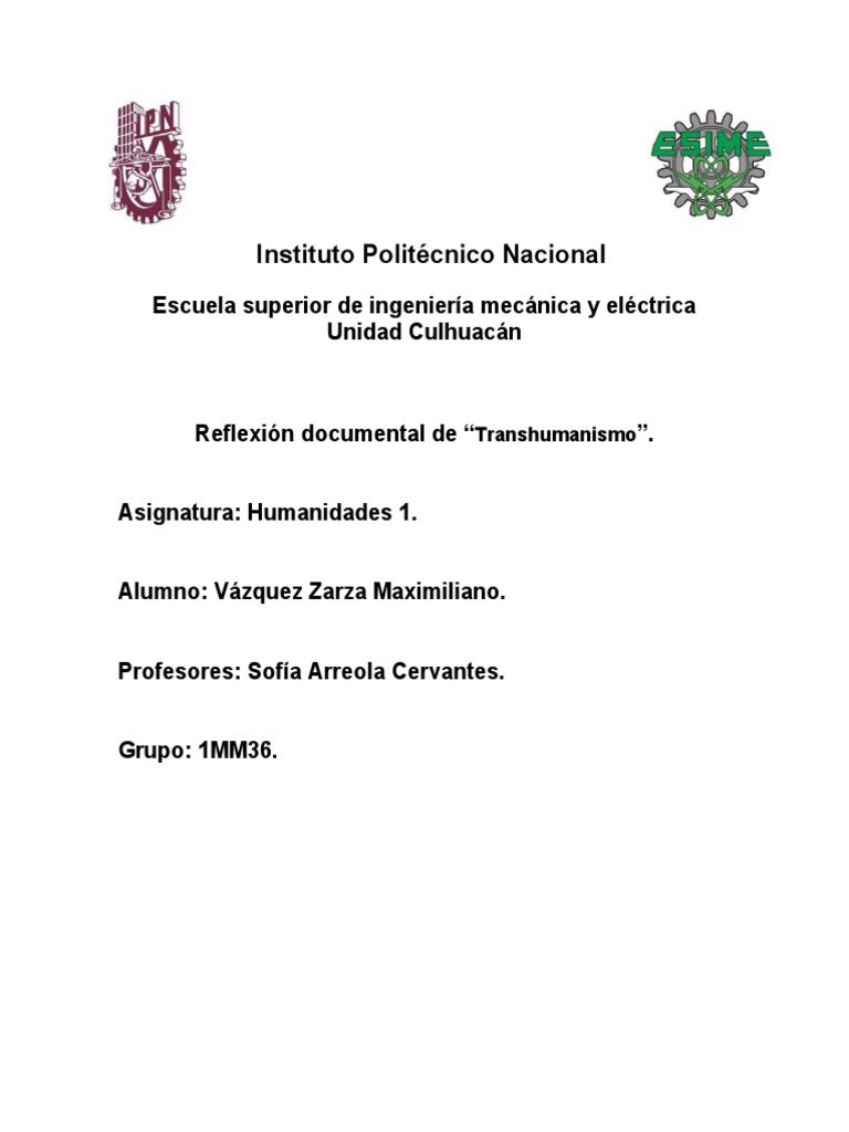Reflexión sobre Transhumanismo y Tecnología | PDF | Transhumanismo | Inteligencia