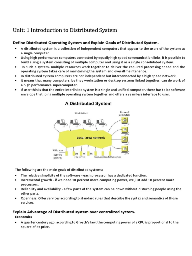 Cs02dos Unit 1unit 1 Introduction Pdf Operating System Central Processing Unit