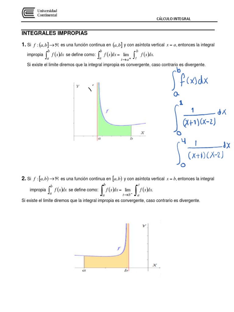 S13 - 01 - Integral Impropia-Caso-1-B | PDF | Integral | Zona