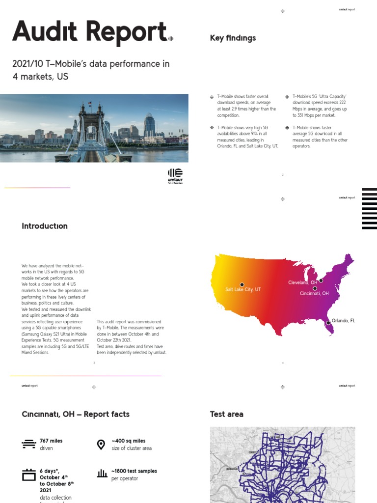 T-Mobile 5G Performance Audit 2021 | PDF | 4 G | At&T Mobility