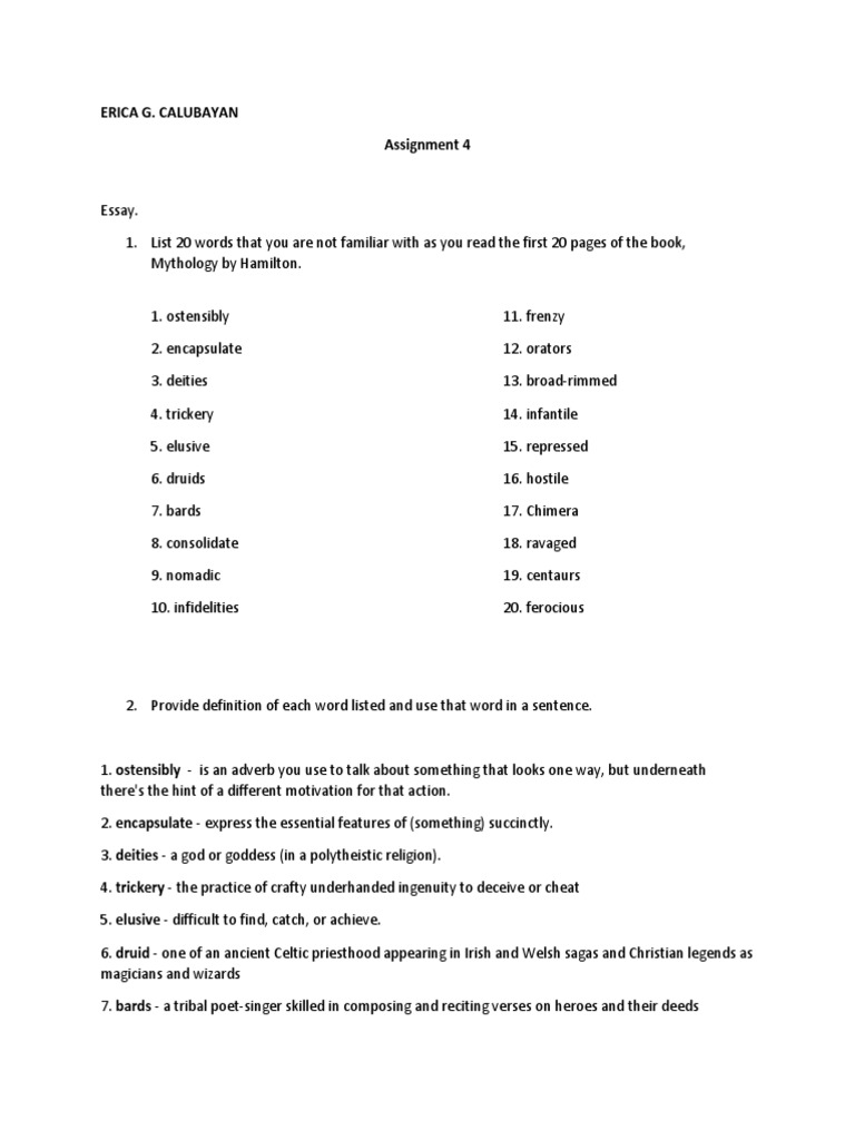Assignment 4 | PDF | Mythology | Folklore
