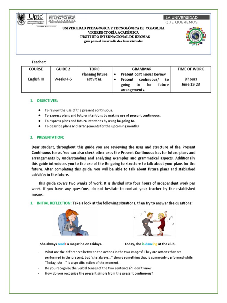 English III-Guide 02 (Weekes 4-5) | PDF | Grammatical Tense | Linguistics