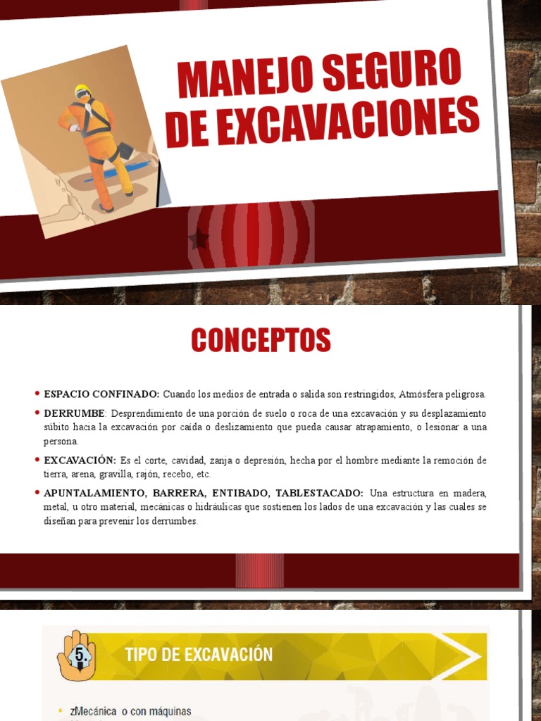 Manejo Seguro de Excavaciones | PDF
