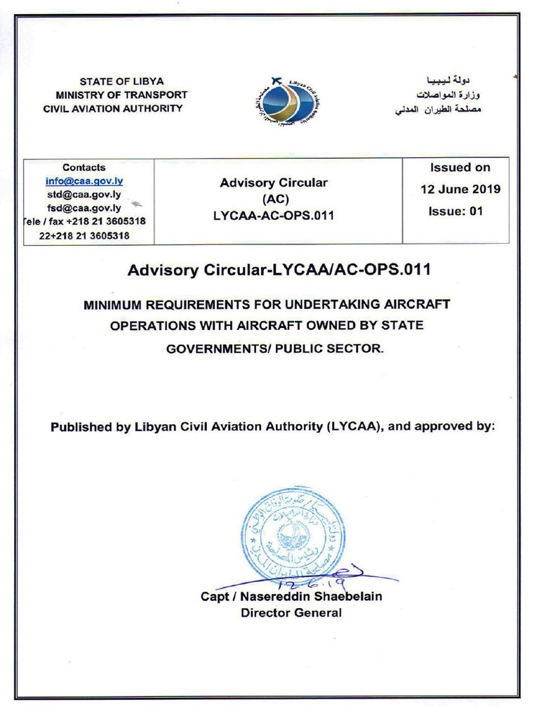 LYCAA-AC-OPS.011 V6 Final 12jun19 | PDF | Aviation | Aeronautics LYCAA-AC-OPS.011 V6 Final 12jun19 | PDF | Aviation | Aeronautics