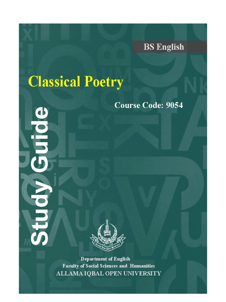 Classical Poetry Study Guide | PDF | Poetry | William Shakespeare