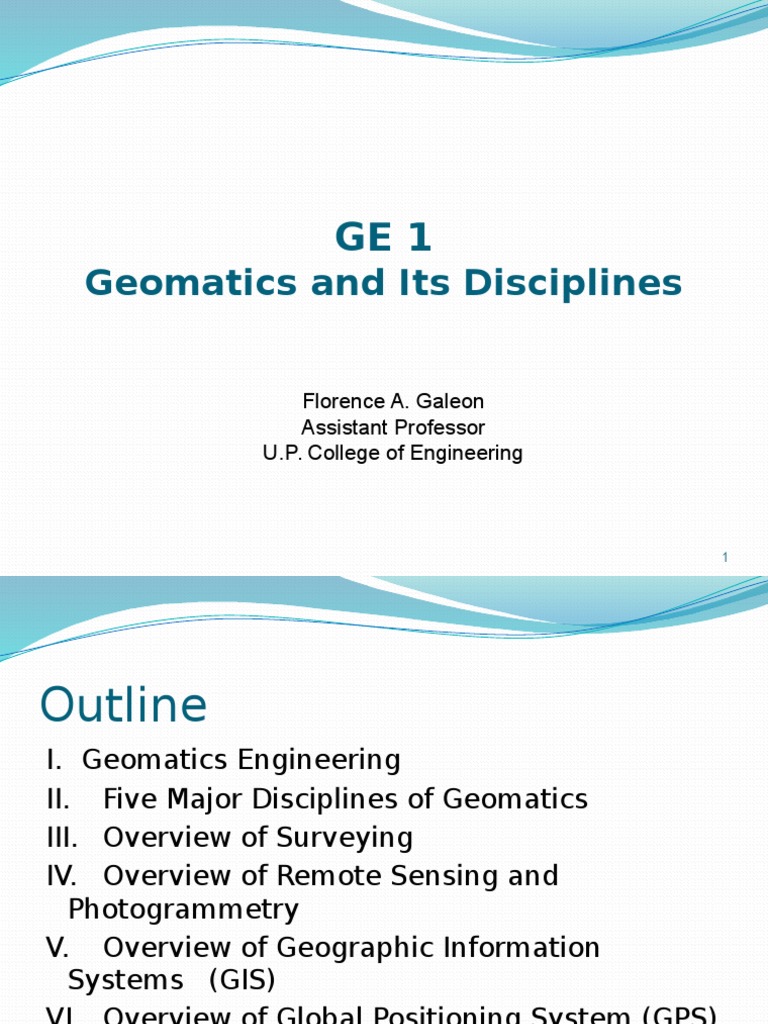 GE 1 - Geomatics and Its Disciplines | PDF | Geomatics | Geographic ...