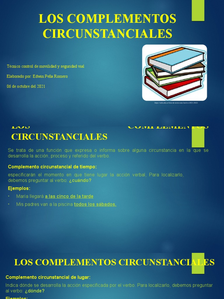 Los Complementos Circunstanciales | PDF | Verbo | Mecánica del lenguaje
