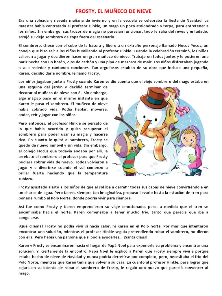 Frosty, el muñeco de nieve mágico | PDF | Papá Noel | Nieve