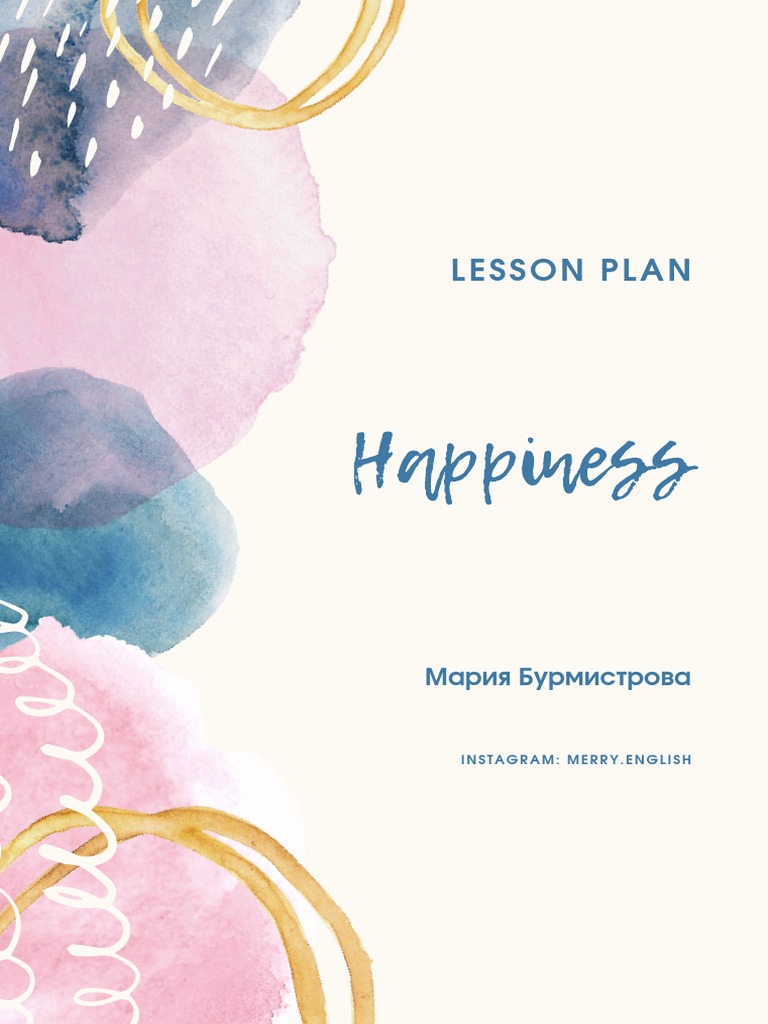 Happiness: Lesson Plan | PDF | Happiness