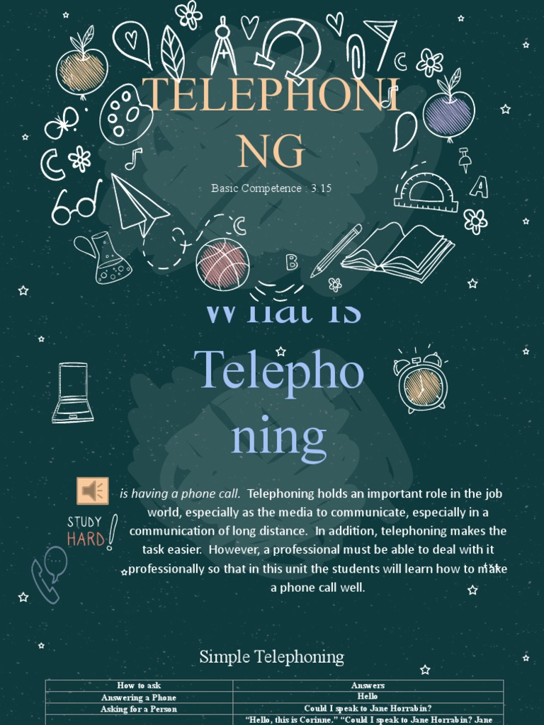 Telephoni NG: Basic Competence: 3.15 | PDF | Telephone | Telephone Call