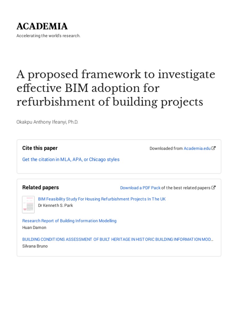 A Proposed Framework To Investigate Effective BIM Adoption For ...