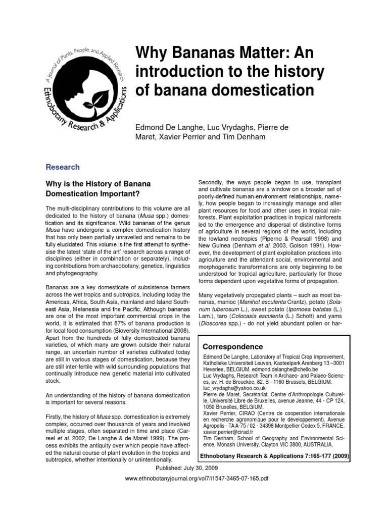 Banana Domestication | PDF | Banana | Biodiversity