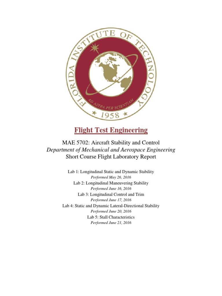 Stability and Control Lab Report - Rachel Henry | PDF | Airspeed | Aircraft