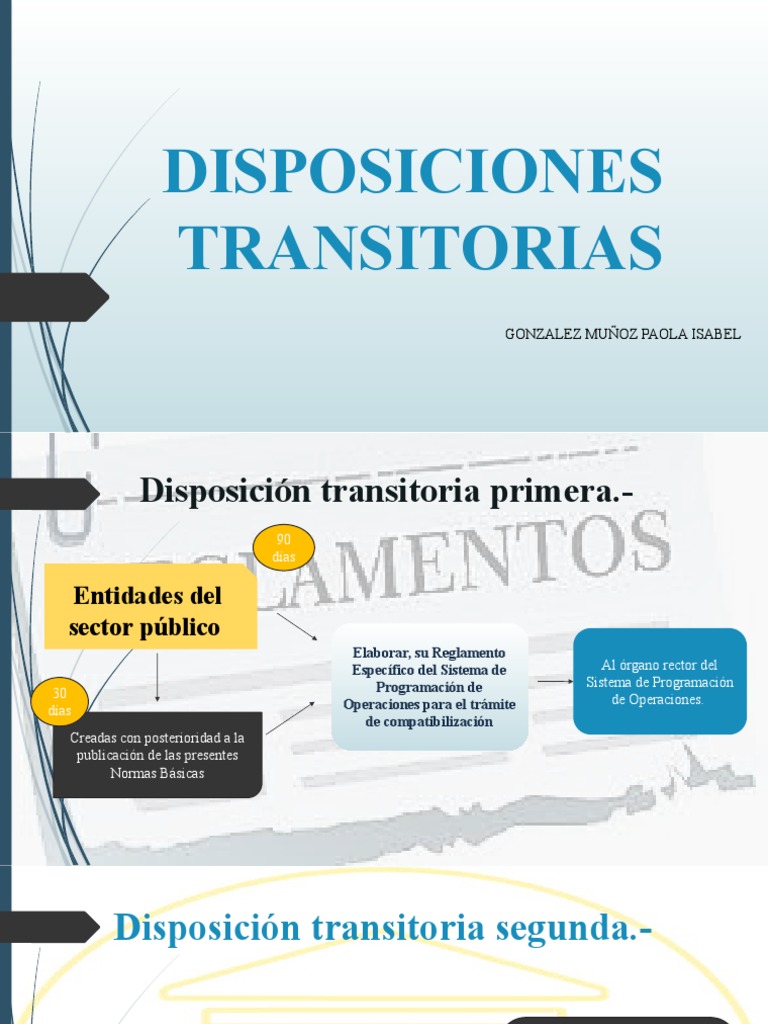 Disposiciones Transitorias | PDF