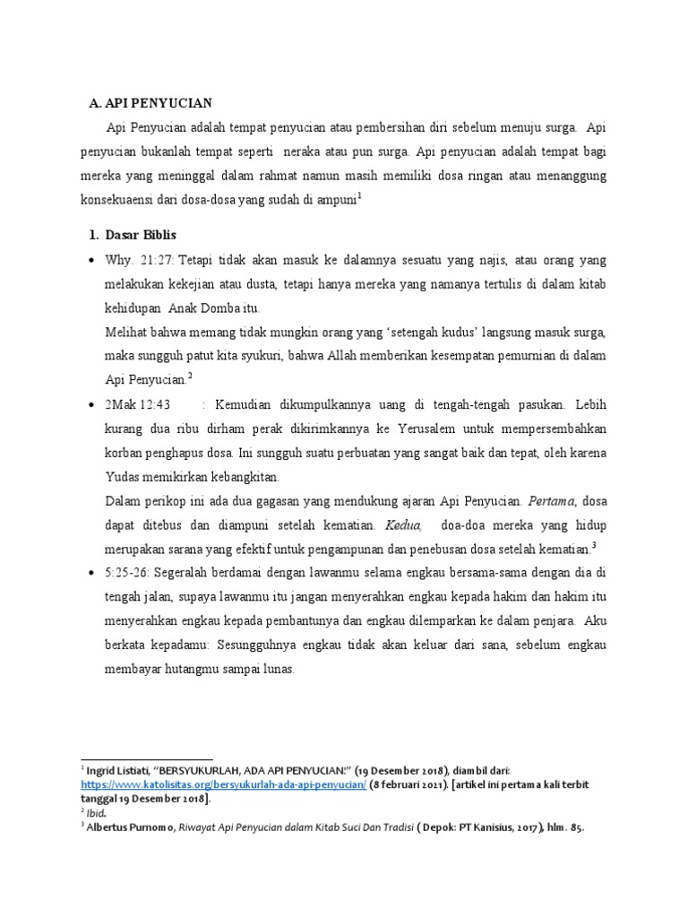 Konsep Api Penyucian dalam Gereja | PDF