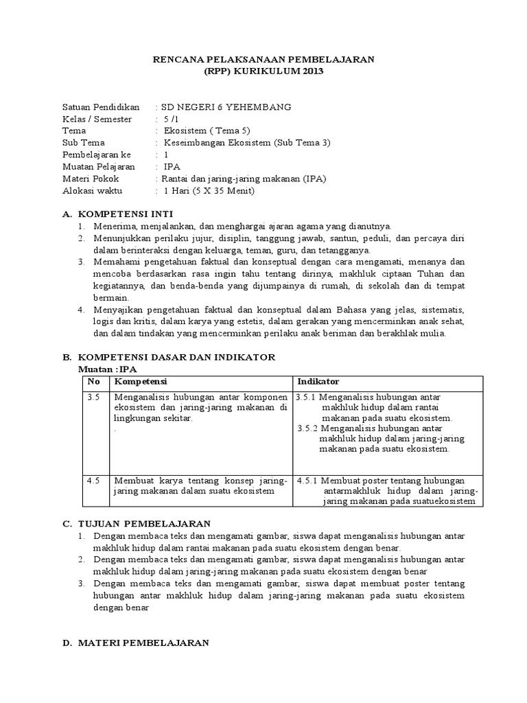 Analisis RPP 4 | PDF