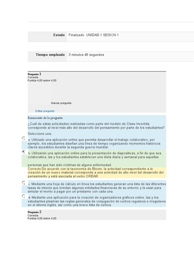 Unidad 1 Sesion 1 - Clase Invertida | PDF | Comunicación | Aprendizaje
