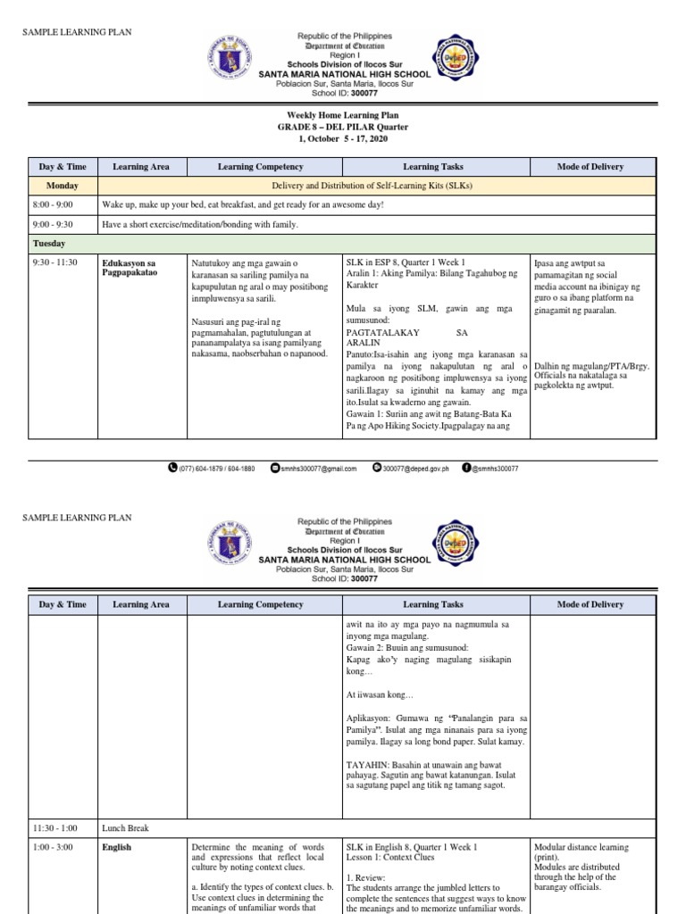 Learning Plan | PDF