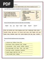 Order of Adjectives: Nosascomp | PDF | Adjective | Noun