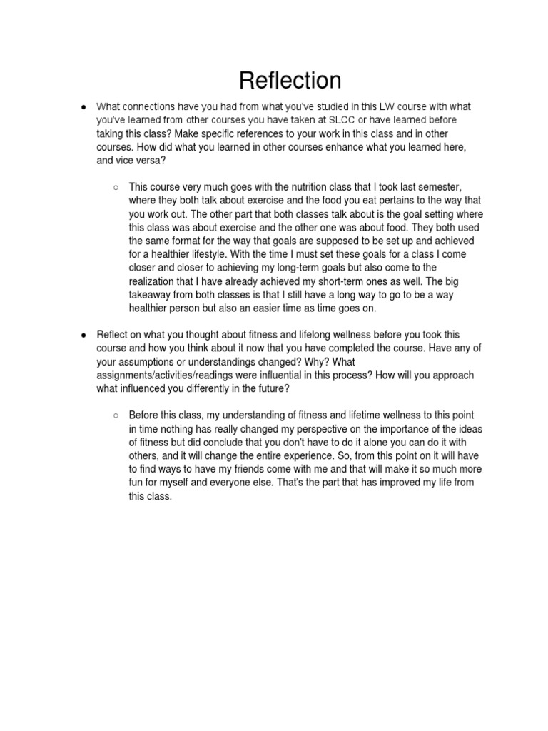 Reflection - Bowling | PDF