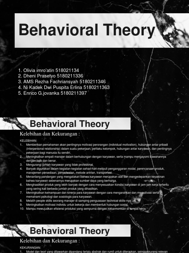 Behavioral Theory | PDF