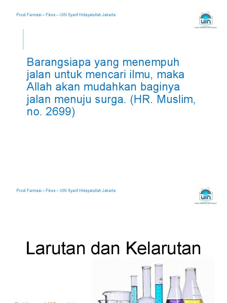 Analisis Larutan dan Kelarutan Obat | PDF