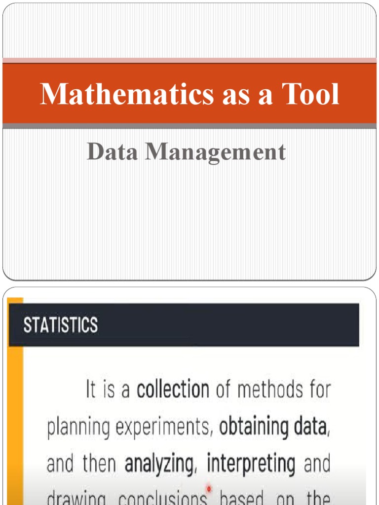 Mathematics As A Tool | PDF