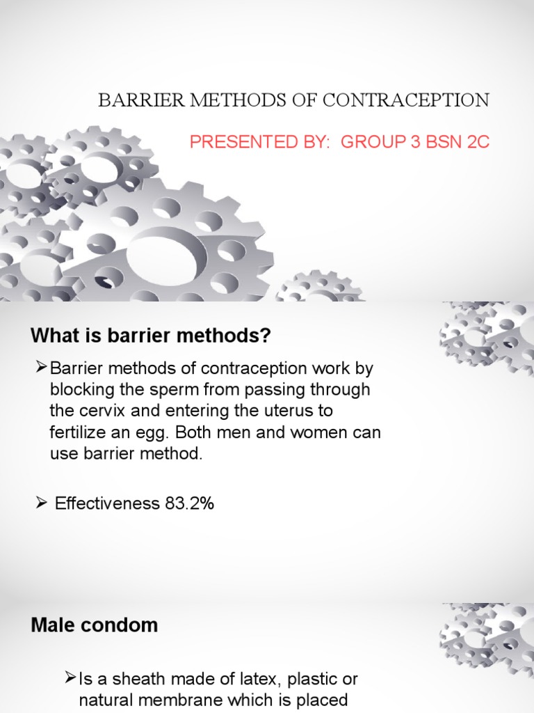 Overview of Barrier Contraceptive Methods | PDF | Condom | Birth Control
