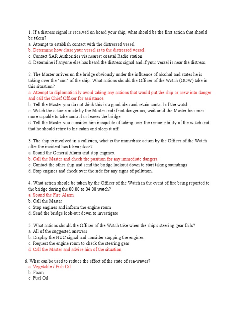 Respond To A Distress Signal at Sea | PDF | Ships | Port And Starboard