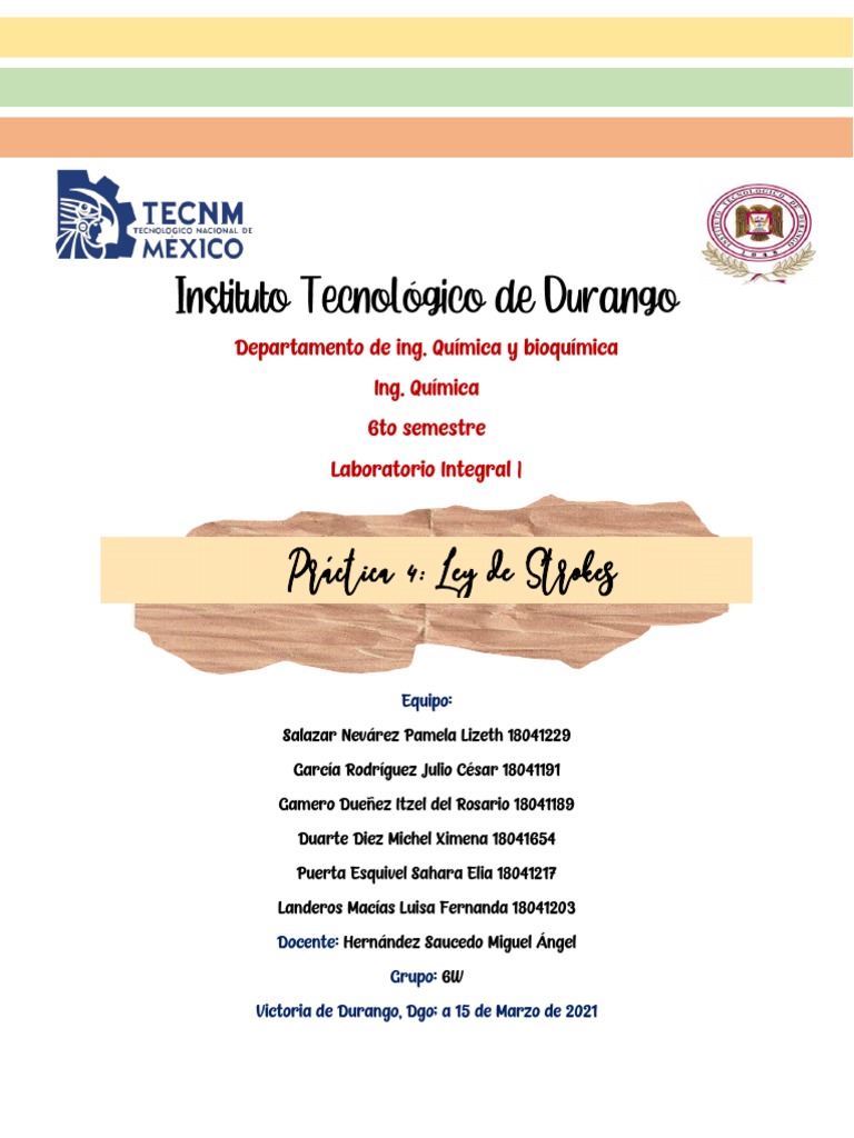 Pra Ctica 4 Ley de Stokes | PDF | Fricción | Viscosidad