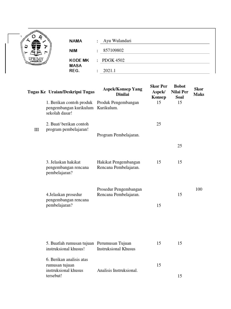 TTM 3 AYU Perkembangan Kurikulum | PDF