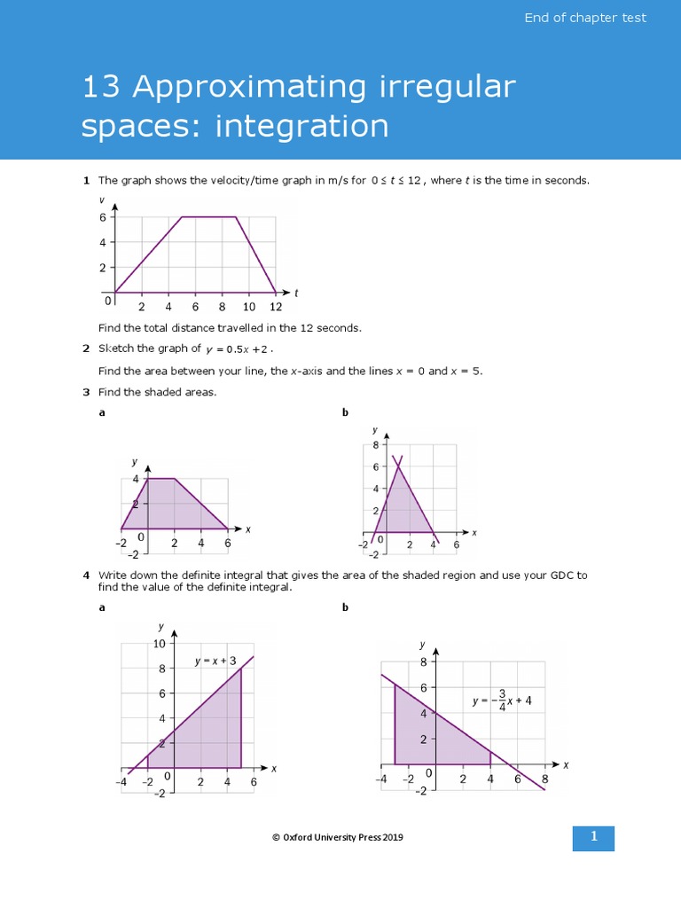 13 Approximating Irregular Spaces: Integration: 1 The Graph Shows The ...
