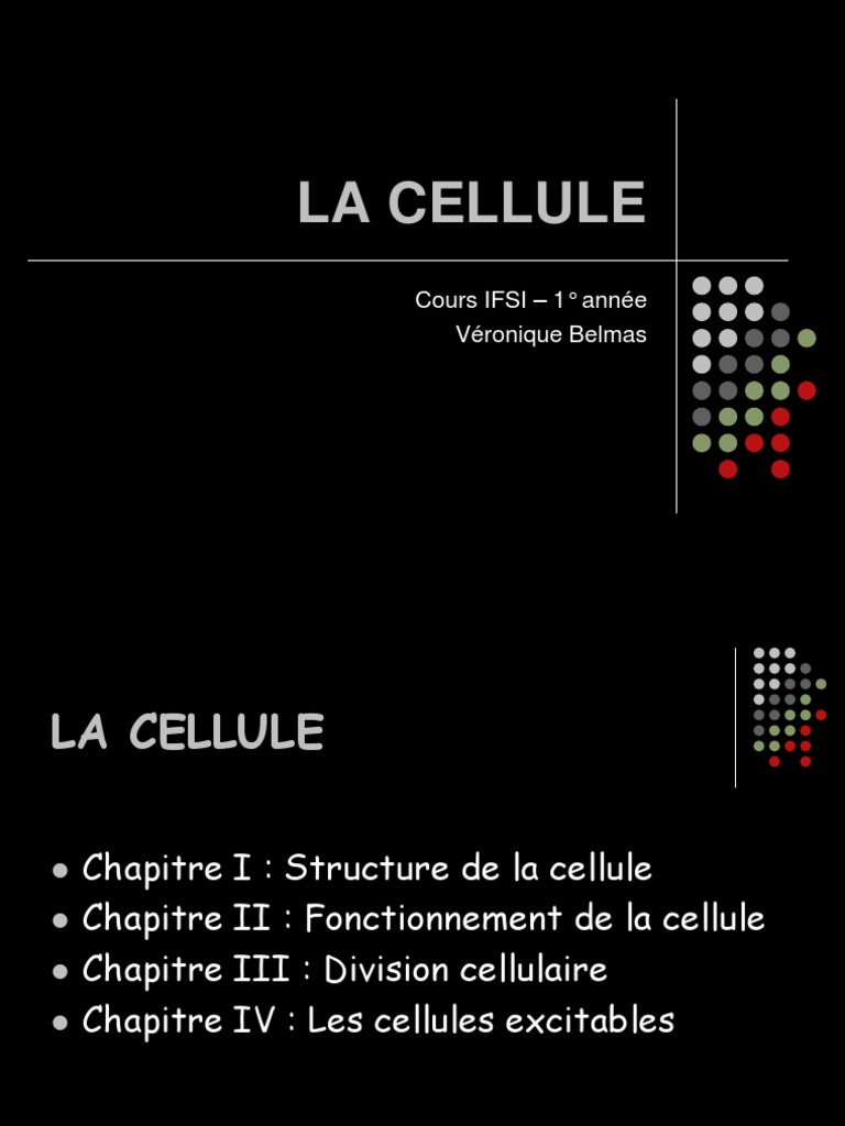 Biologie Cellulaire pour Étudiants IFSI | PDF | Noyau (biologie ...