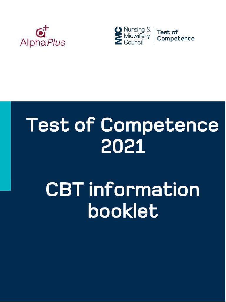 Toc 21 CBT Information Booklet | PDF | Nursing | Educational Technology