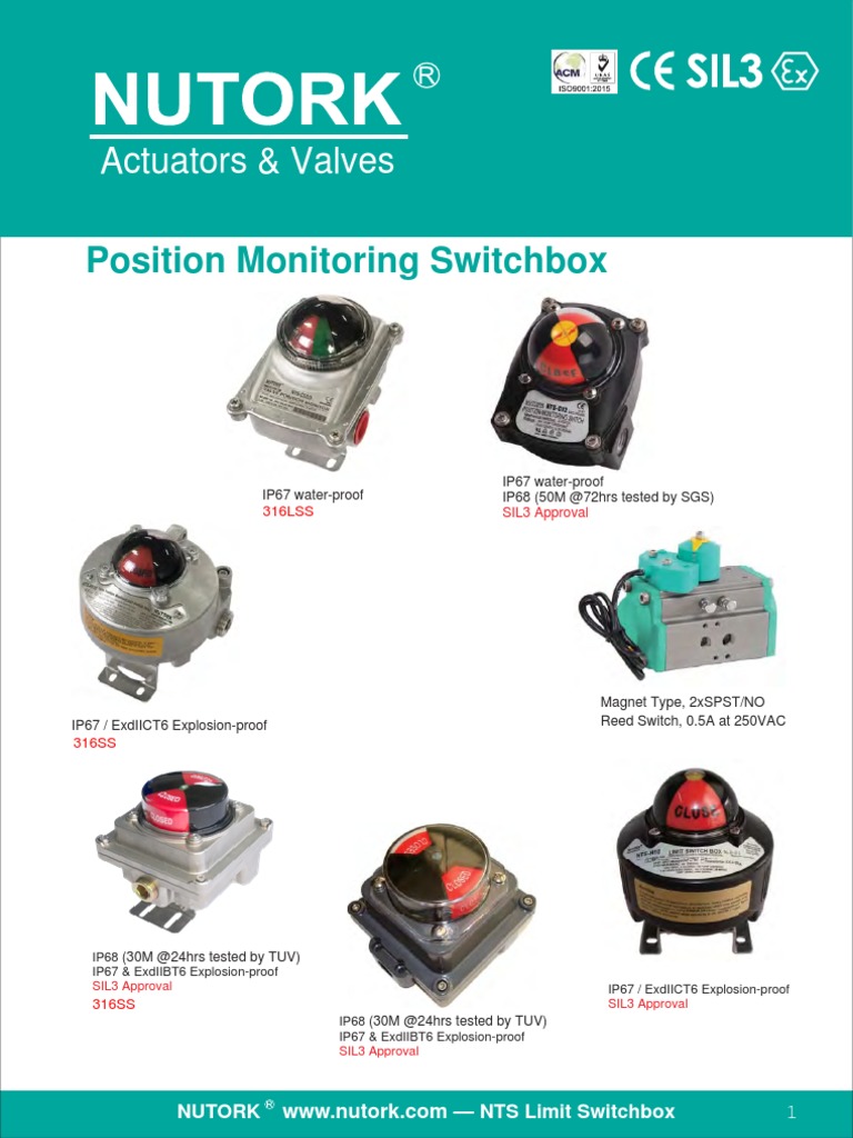 Actuators & Valves Position Monitoring Switchbox | PDF | Switch ...