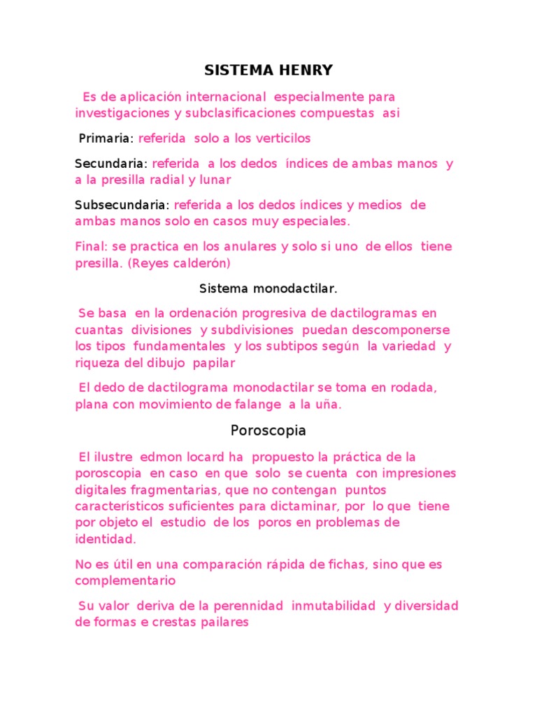 Sistema Henry | PDF